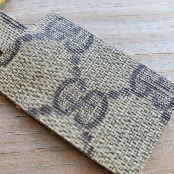 Accessories | Gucci Gg Upcycle Repurposed Keychain Key Fob Tag | Poshmark